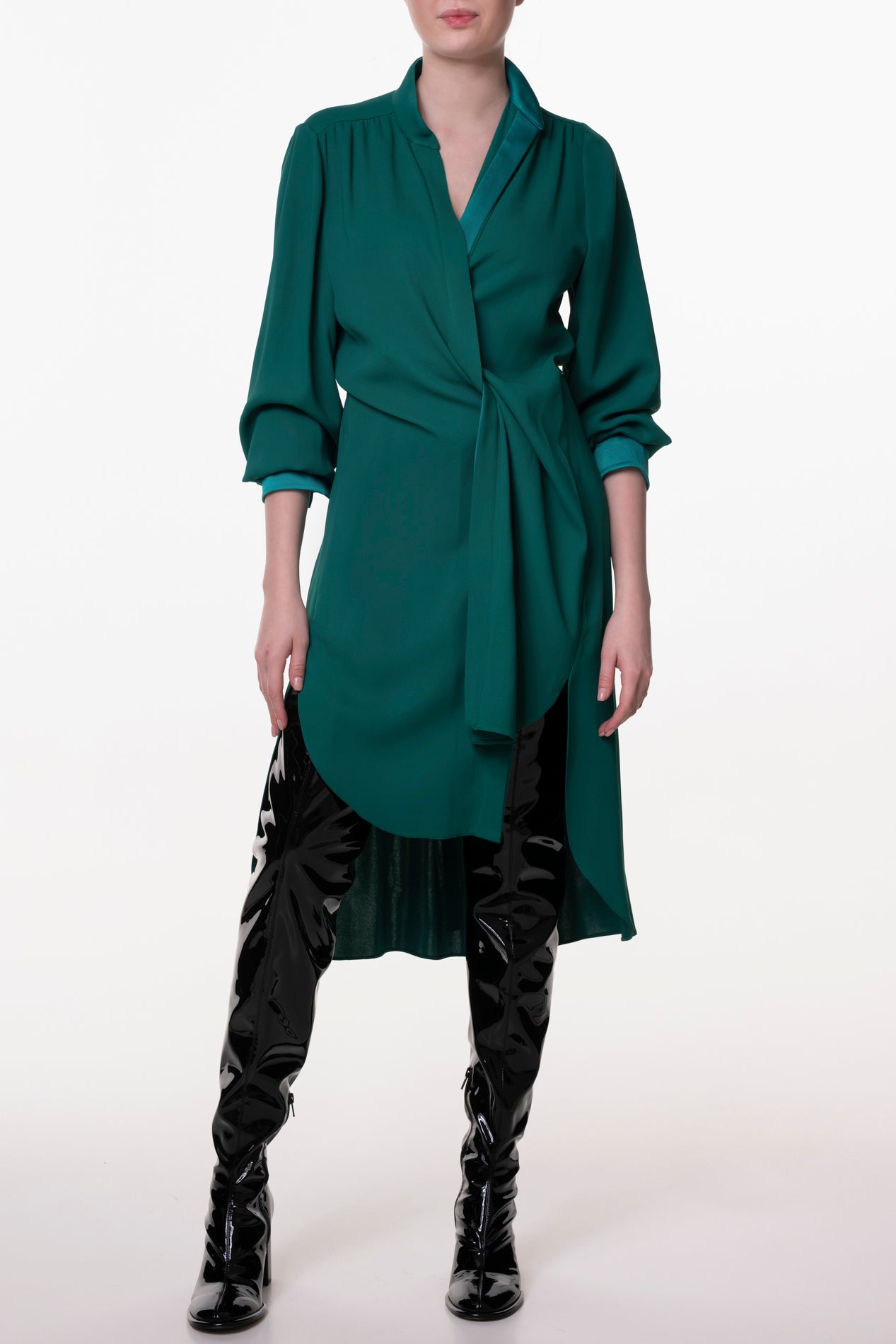 Lory Dress In Emerald-Green – Rhea Costa